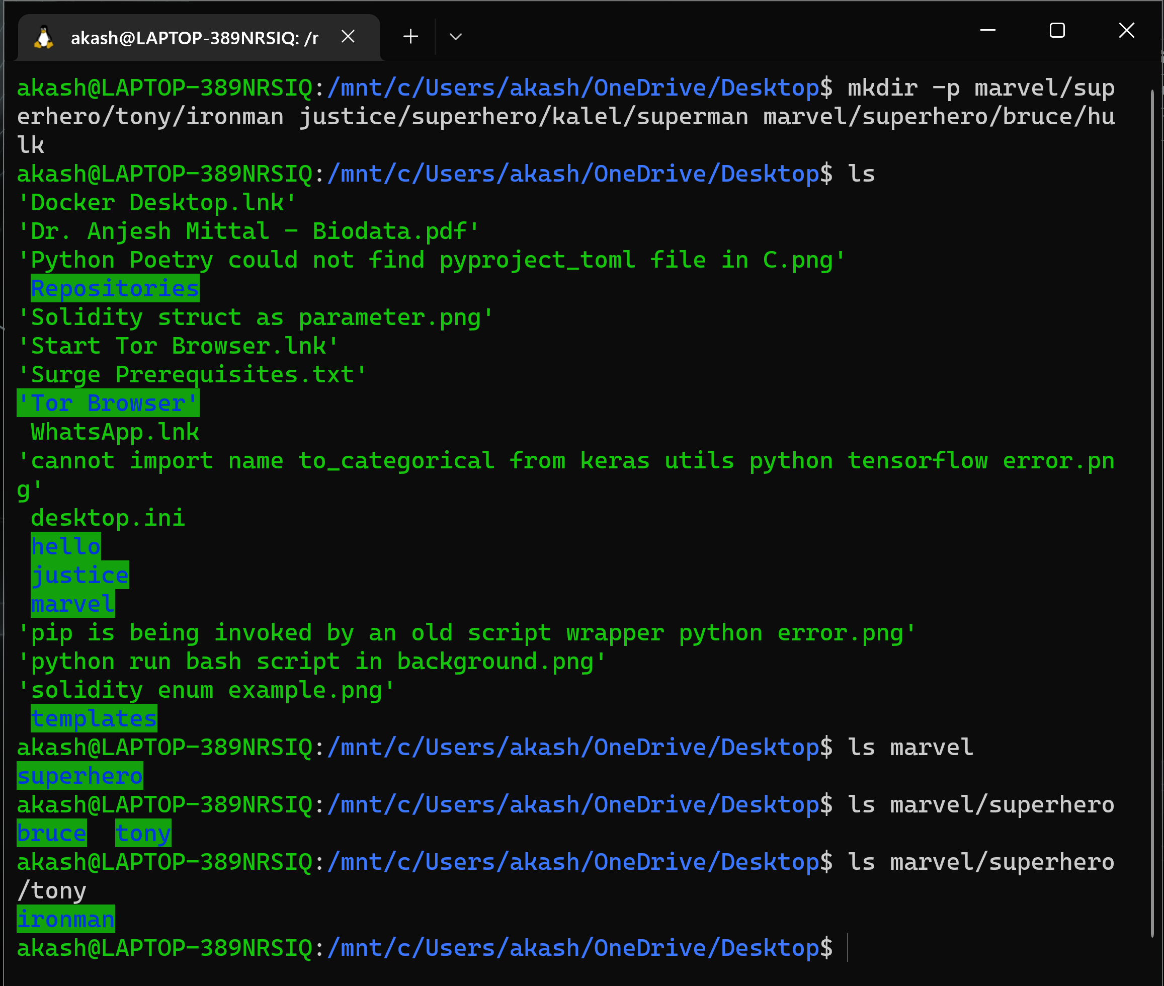 Create Multiple Nested Directories Ubuntu Windows Code Example