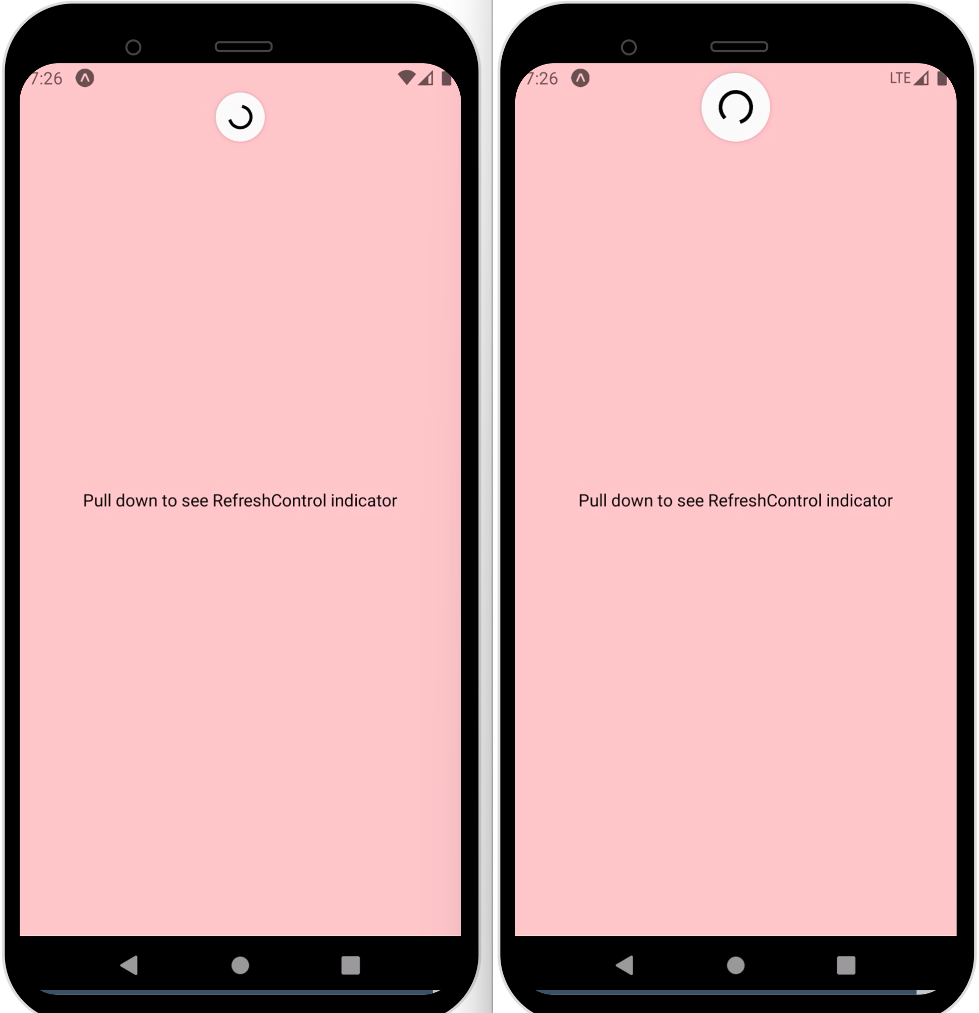 How To Change The Size Of Pull To Refresh Loader In React Native 