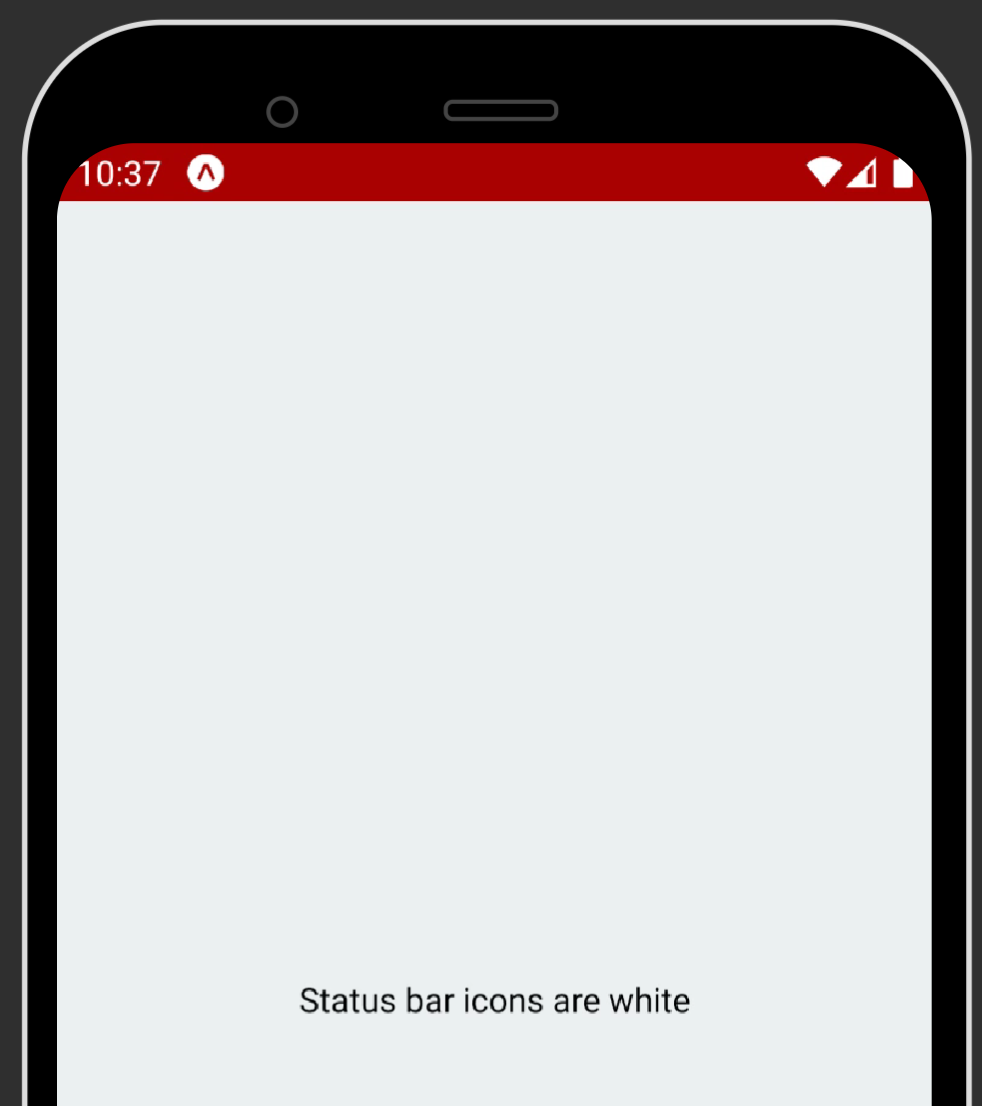 How To Display White Text And Icons In Statusbar In React Native